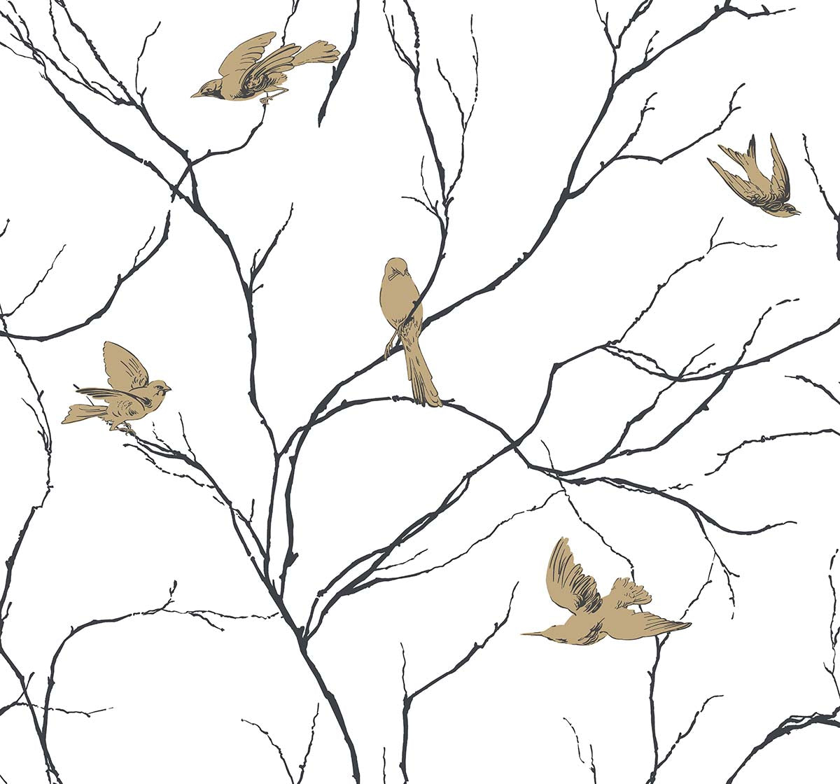 Dreamy Birds and Branches Wallpaper – D. Marie Interiors