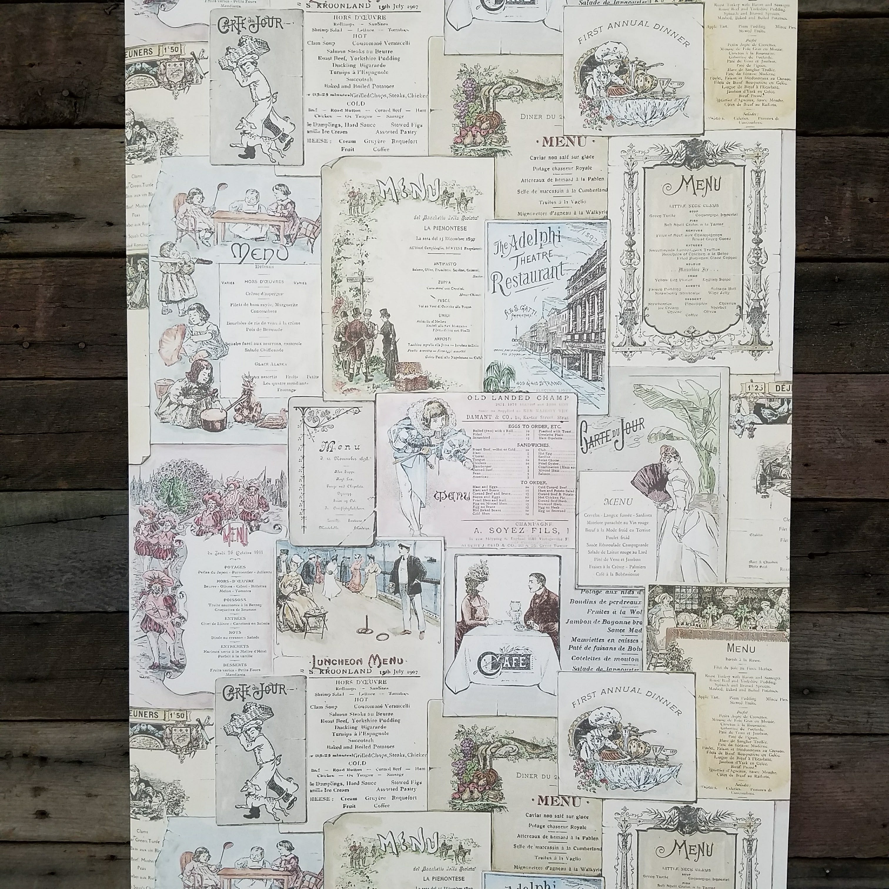 Vintage Kitchen Wallpaper Pattern