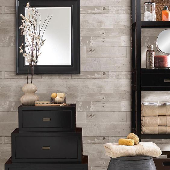 Ashwile Cream Wood Rustic Texture Wallpaper | 20131 – D. Marie Interiors